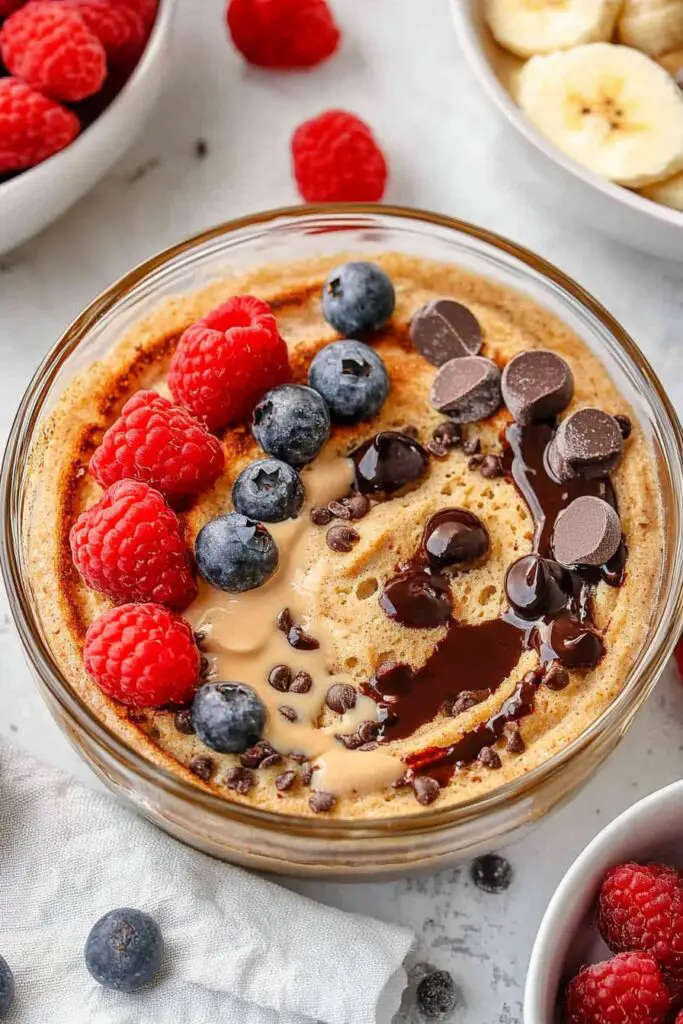 Baked Protein Pancake Bowl Recipe - Cuisine Joyeuse