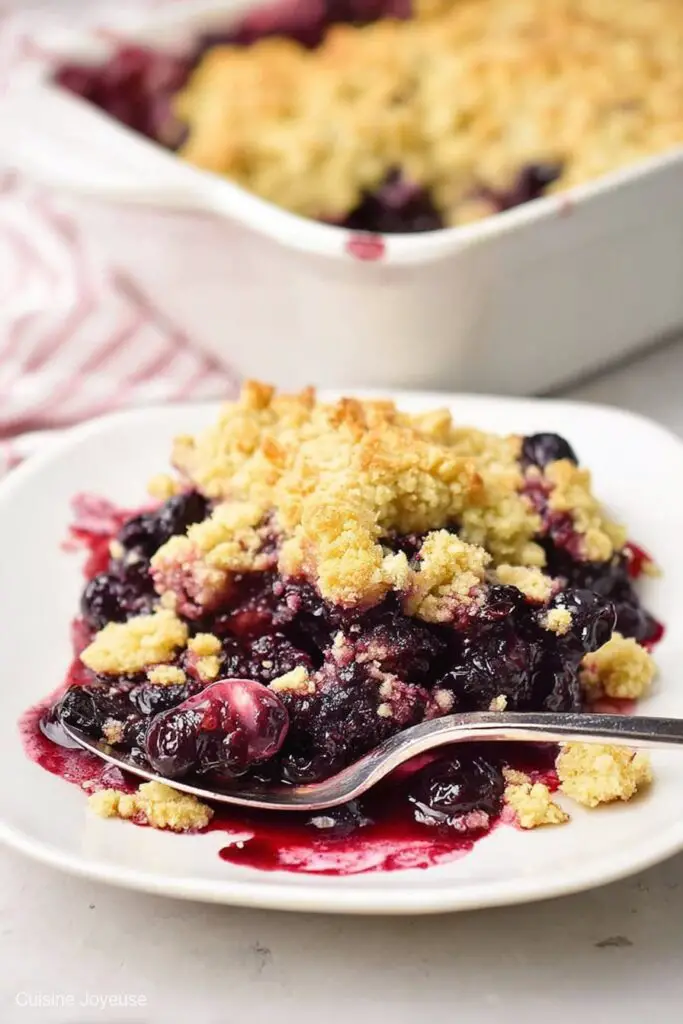 Blueberry Crumble - Cuisine Joyeuse