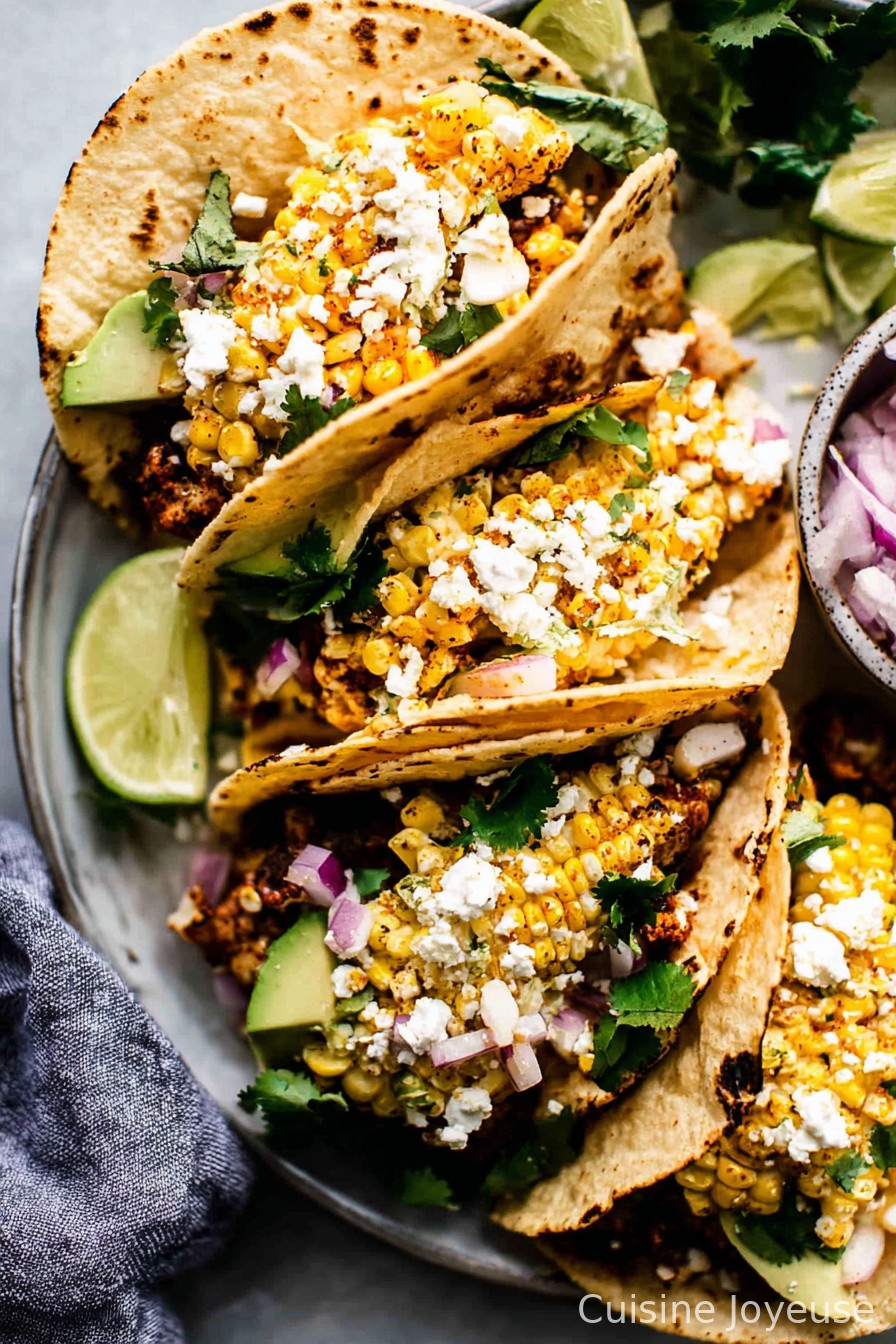 Mexican Street Corn Tacos - Cuisine Joyeuse
