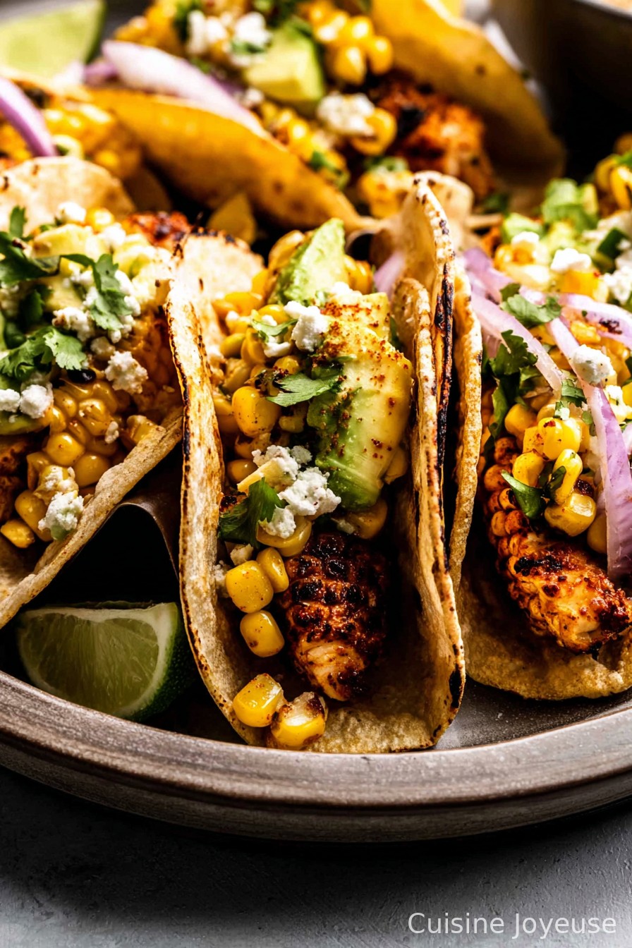 Mexican Street Corn Tacos - Cuisine Joyeuse